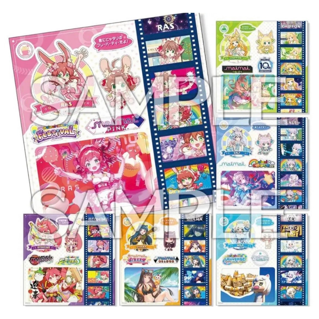 MAIMAI AIME SEGA 10周年 十周年 紀念貼紙 卡貼 奶貓 黑貓 白貓 乙姬 拉茲 戚風 紗露朵 MAI | 蝦皮購物