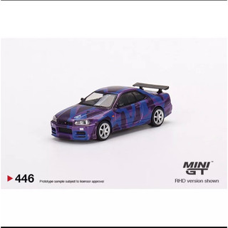 MINI GT #446 nissan r34 GTR 5週年 | 蝦皮購物