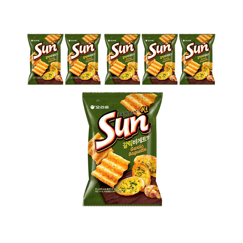 ᴘᴀɴᴅᴀ sʜᴏᴘ. Orion 好麗友 Sun波浪脆餅80g 大蒜麵包風味 追劇必備 韓國熱賣 韓國原裝進口 | 蝦皮購物