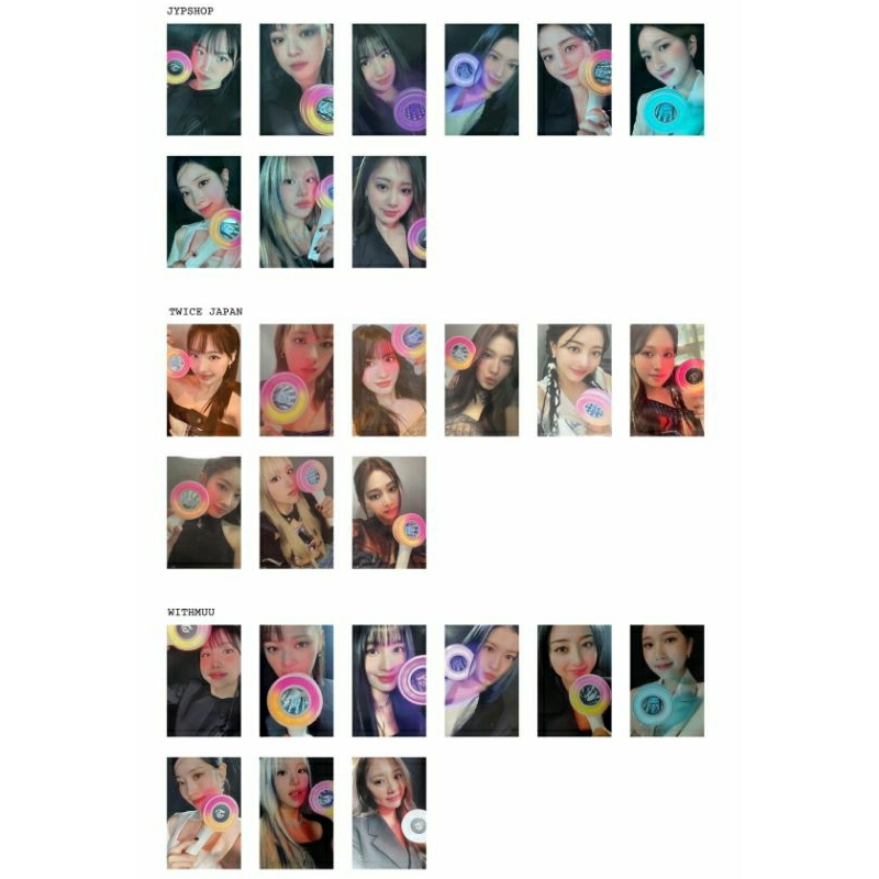 TWICE 三代手燈 特典卡 wm jyp japan 小卡 withmuu | 蝦皮購物