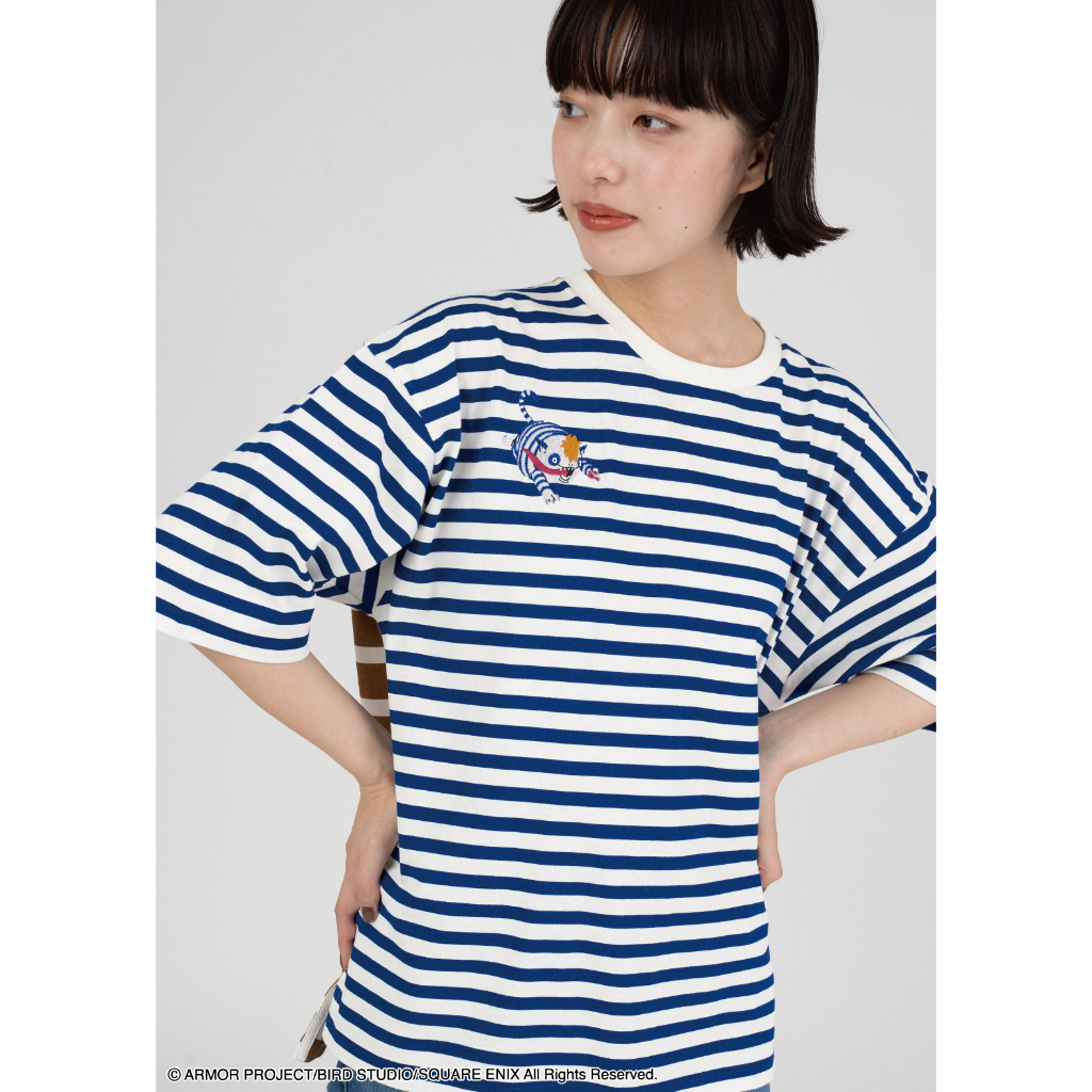【現貨】日本品牌 Graniph x 勇者鬥惡龍 聯名款 刺繡條紋上衣 ドラゴンクエスト DQ+g T恤 プリズニャン | 蝦皮購物