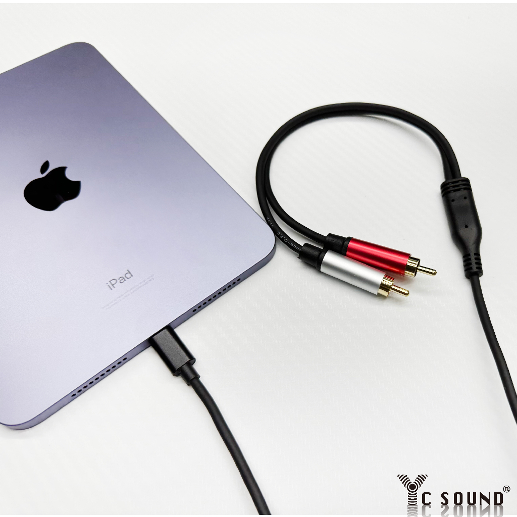 現貨 蘋果 iPad 安卓 Type-C 轉 6.3TS RCA音頻線 三星安卓TypeC RCA iphone15 | 蝦皮購物