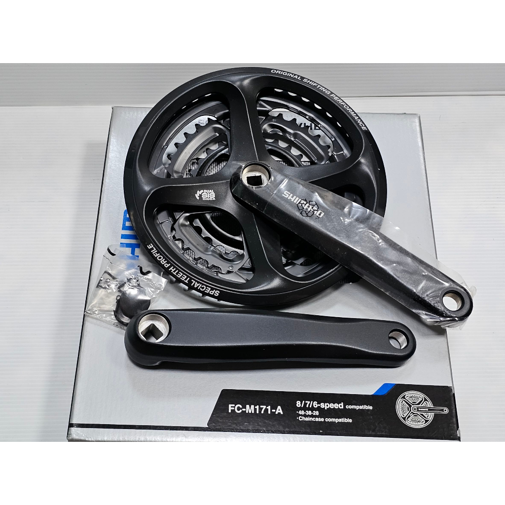 全新SHIMANO FC-M171-A 48/38/28 6/7/8速 四方孔大盤(FC-M390 FC-M360參考 | 蝦皮購物