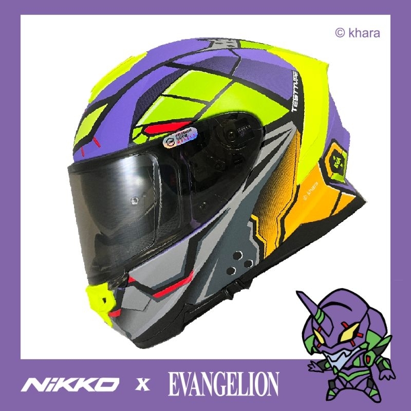 NIKKO N806 新世紀福音戰士 初號機EVA聯名款 全罩安全帽 限量發售 EVA01機車頭盔(台中一中街) | 蝦皮購物