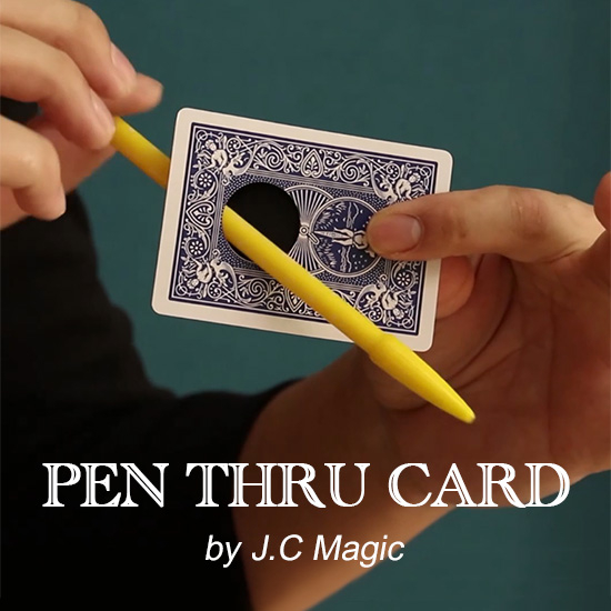 [噓迷子魔幻工作坊] PEN THRU CARD BY JC MAGIC (超乾淨筆穿牌) | 蝦皮購物
