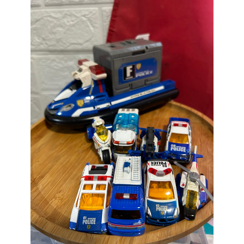 [moo] 二手 Tomica 絕版 多美 hyper 特警隊 全套 HBP 1 2 3 4 5 6 7 8 人偶 小船 | 蝦皮購物