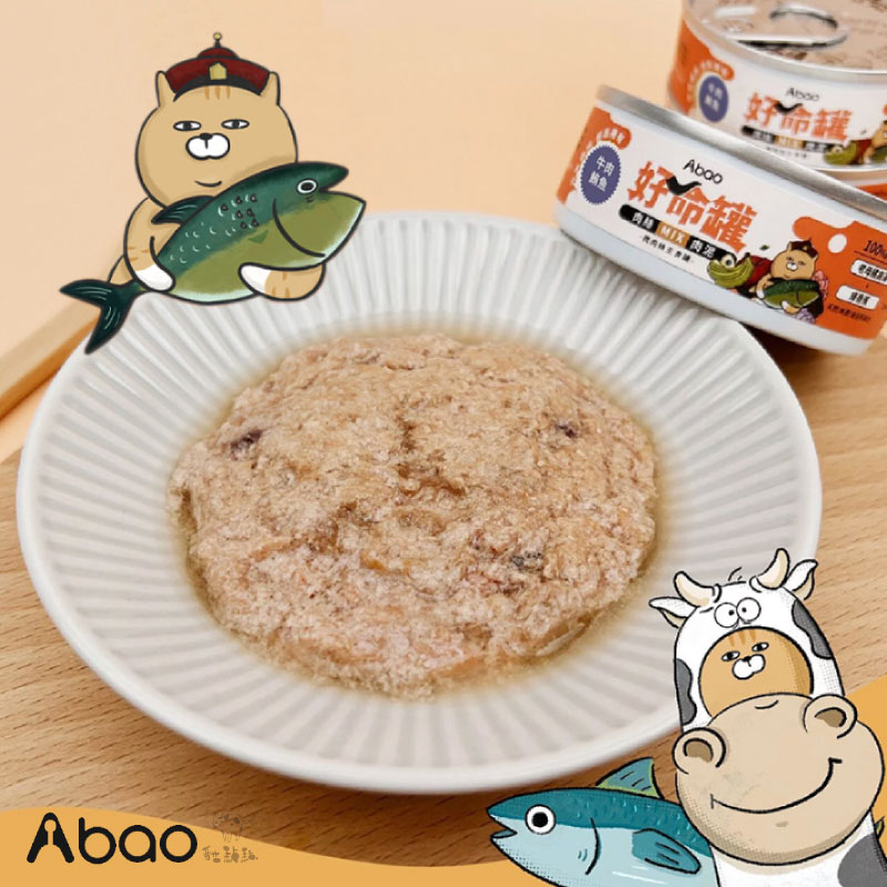 Abao阿寶[好命罐微肉絲貓咪主食罐，4種口味，80g，台灣製] | 蝦皮購物