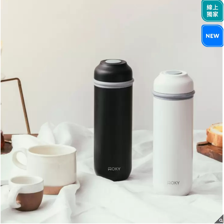 WOKY 沃廚 輕量隨行 陶瓷保溫瓶 400毫升X2件組 141195 多贈一組矽膠圈 好市多代購請先詢問庫存唷 | 蝦皮購物