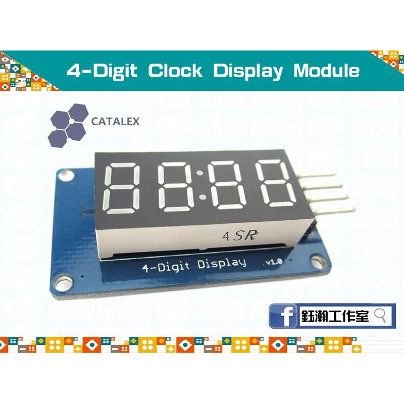 【鈺瀚網舖】 9 4位數時鐘顯示模組/4-Digit Display Module for Arduino（附杜邦線） | 蝦皮購物