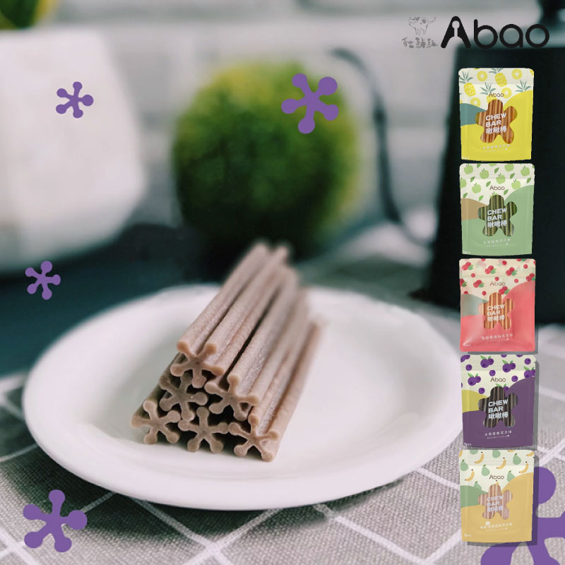 Abao阿寶[水果優格潔牙啾啾棒，5種口味，5入/65g，台灣製] | 蝦皮購物