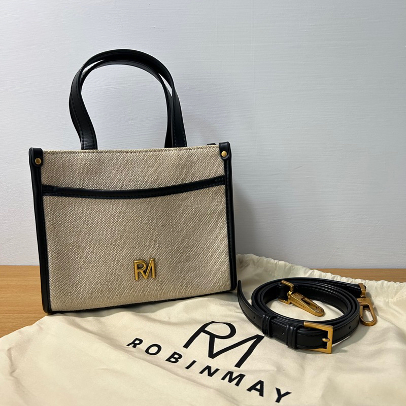 【全新】Robinmay Sunny手提包/黑色/麻布/RM | 蝦皮購物