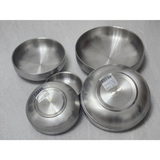 A-OK 韓式雙層碟 #304不銹鋼小菜碟 深菜盤 點心盤 調味盤 不銹鋼圓盤隔熱盤 露營野營餐盤 AOK 美味盤 | 蝦皮購物