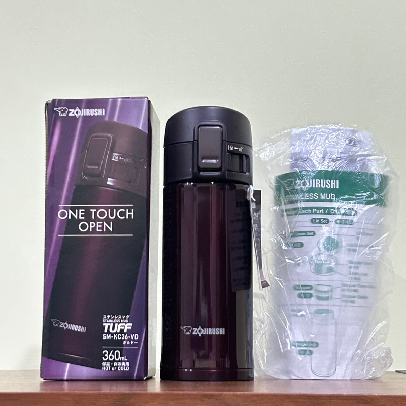 【象印 Zojirushi 】onetouch保溫杯真空保溫瓶 360 ml SM-KC36 彈蓋 紫色保溫瓶 象印 | 蝦皮購物