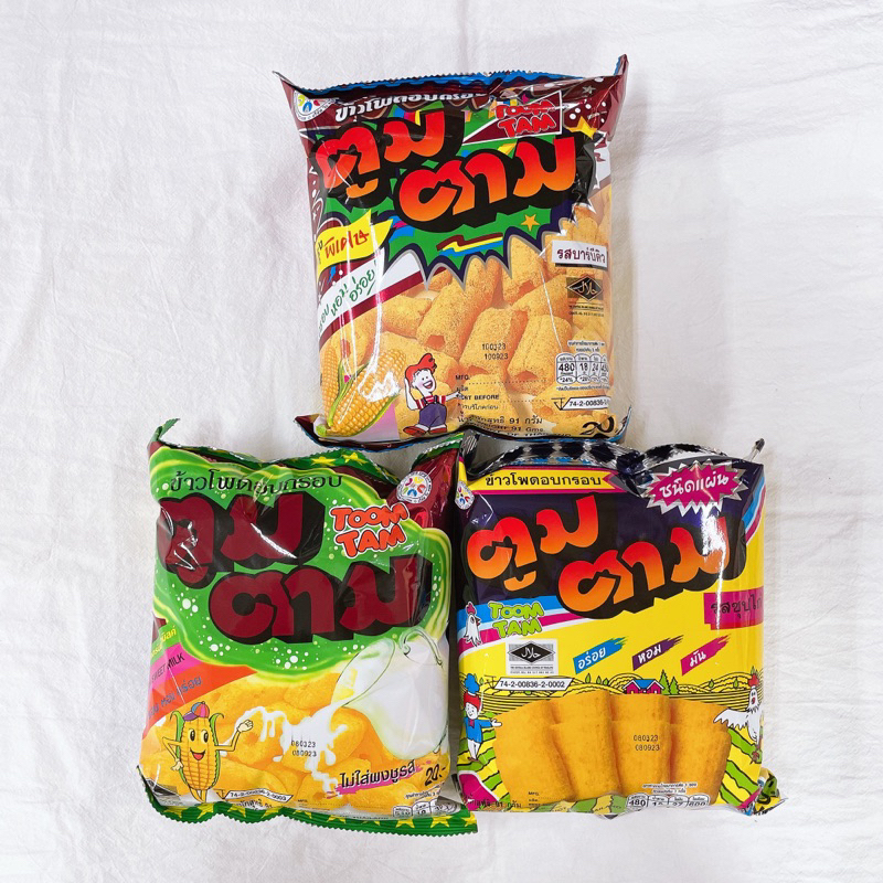 「附發票🧾」泰國🇹🇭TOOM TAM 玉米棒 餅乾 91g 玉米餅乾 玉米🌽 | 蝦皮購物