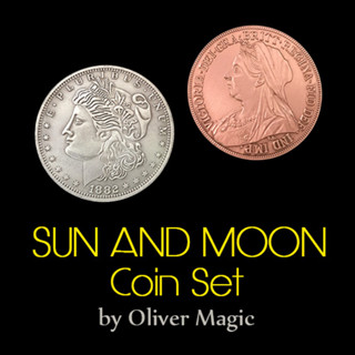 [808 MAGIC]魔術道具 sun and moon coin set 日月幣組合 女王 超強硬幣交換 | 蝦皮購物