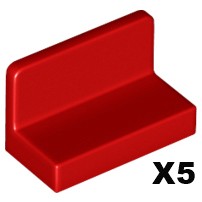 「翻滾樂高」LEGO 4865b Panel 1x2x1 with Rounded Corners 紅色 5個 | 蝦皮購物