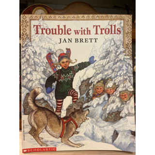 【山怪 】古繪本 Trouble with Trolls Jan Brett 英文繪本 故事書 童書 精靈繪本 矮靈 | 蝦皮購物