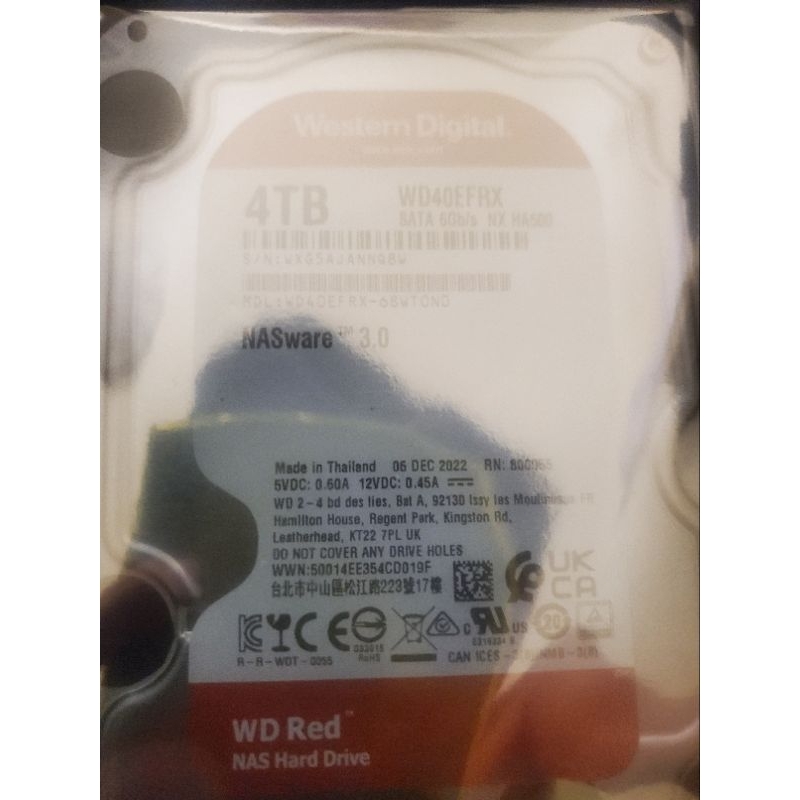 Western Digital 4TB WD Red NAS 硬碟 5400 RPM 256MB 全新靜電包裝 店保二年 | 蝦皮購物