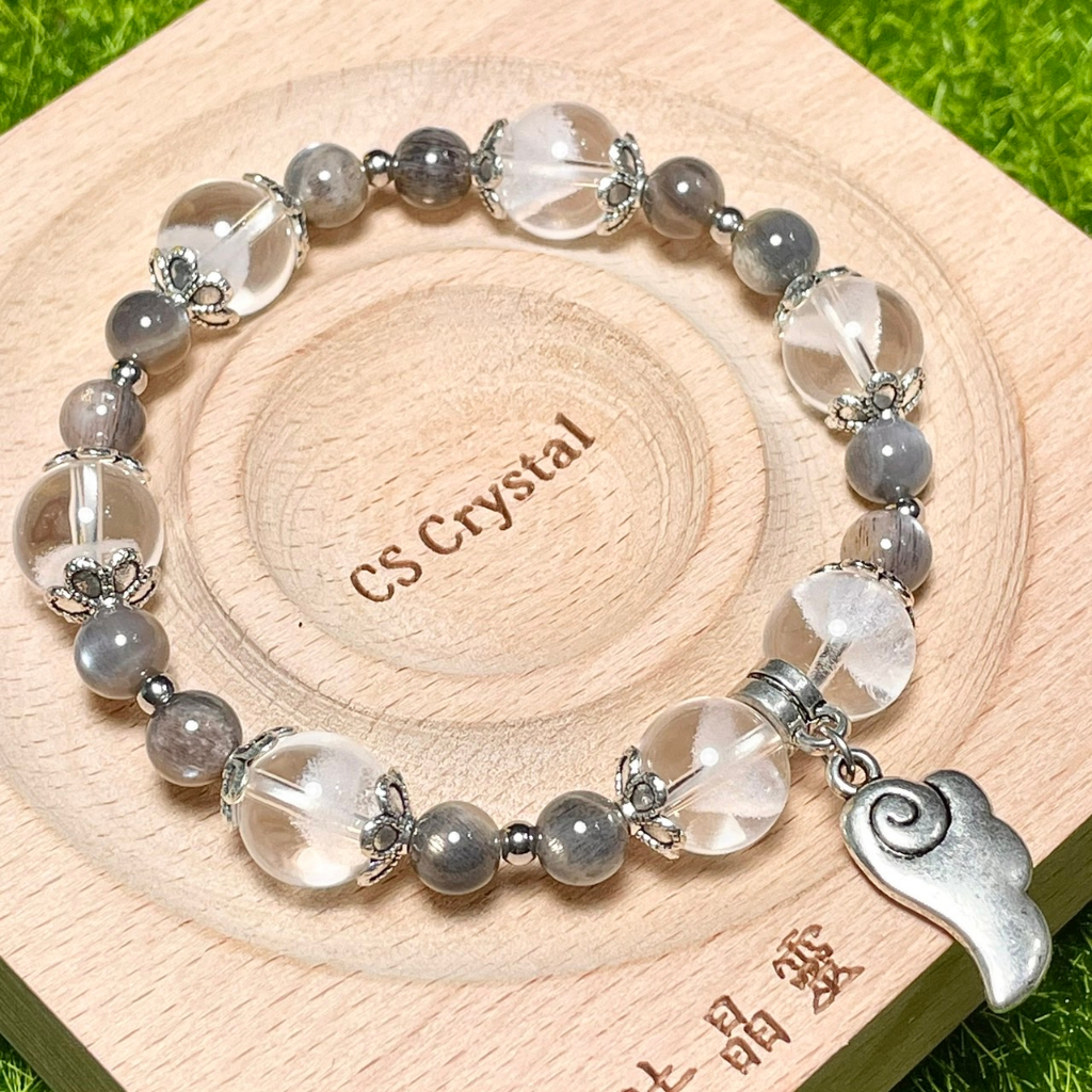 CS Crystal 編號330 - 透礦金字塔型白幽靈水晶+黑骨幹設計款 | 蝦皮購物