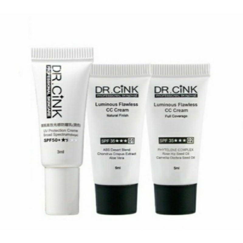 【冷月】DR.CINK 達特聖克 禦黑高效光感防曬乳3ml(潤色) 極透光柔焦防護CC霜5ml | 蝦皮購物