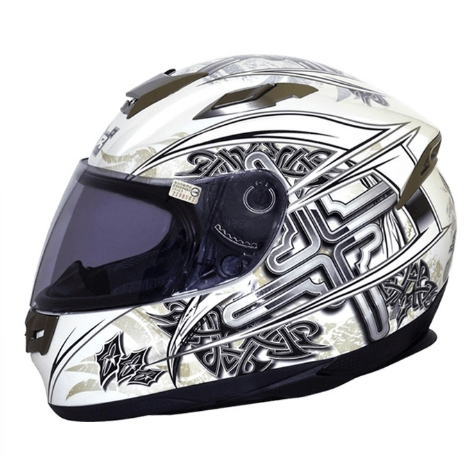 【灰貓小舖】M2R 安全帽 F-2C F2C #10 未來圖騰 玻璃纖維全罩帽 白銀 絕版 | 蝦皮購物