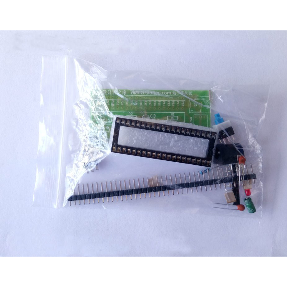 庫存不用等-【no】-(焊接練習)51單片機最小系統板套件 stc89C52/AT89S52 電子DIY (僅PCB板現 | 蝦皮購物