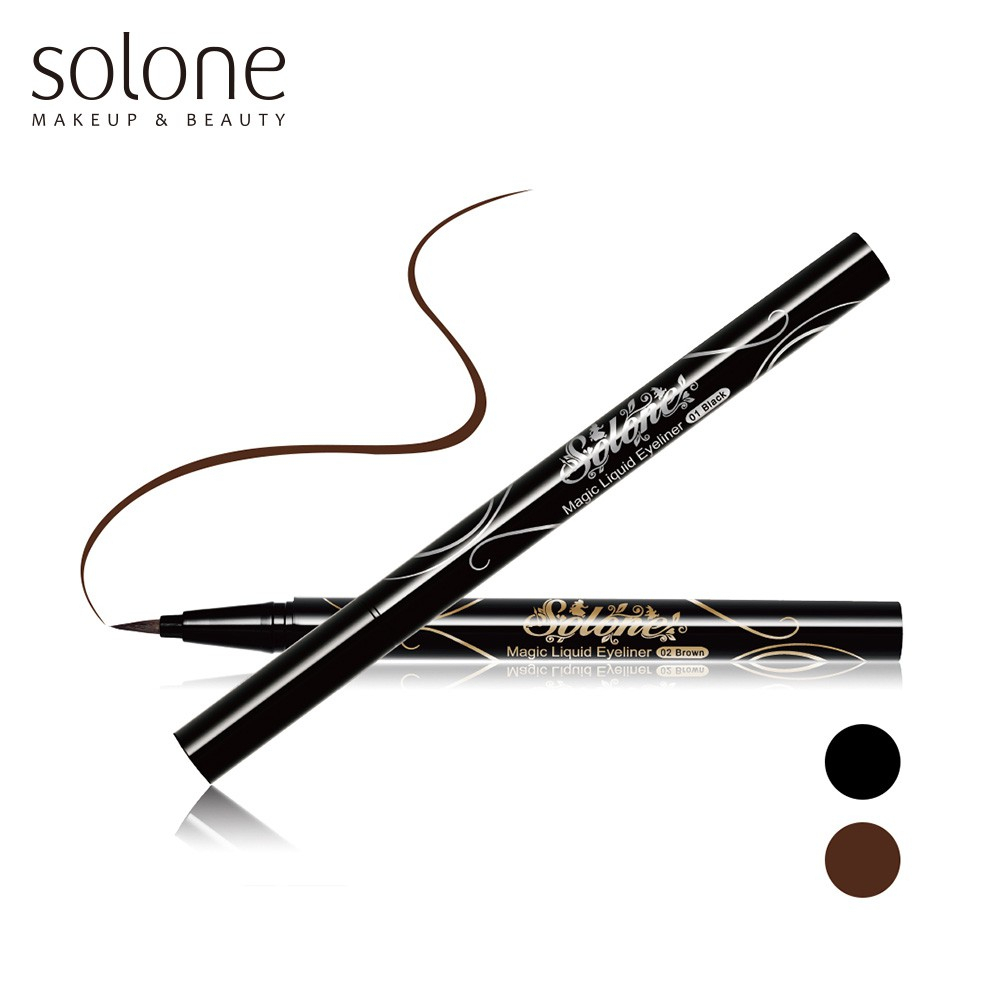 Solone 愛麗絲魔法眼線液筆(#01迷霧黑/#02深夜棕) | 蝦皮購物