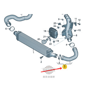 【奧斯德VAG】8K0145709H 奧迪 A4 A5 08~17年 渦輪 增壓器管 冷卻器管 德國原廠 | 蝦皮購物