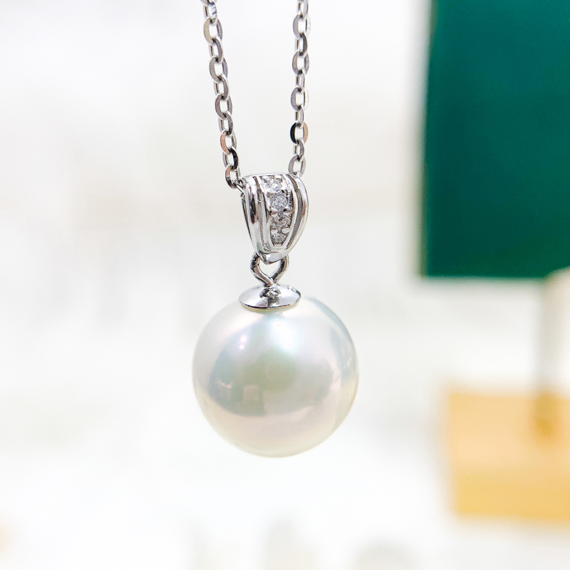 阿姬寶>GA1404-DIY珍珠小配件 S925純銀飾品 時尚金色銀色吊墜空托 配8-12mm圓珠-空托-不含珍珠 | 蝦皮購物