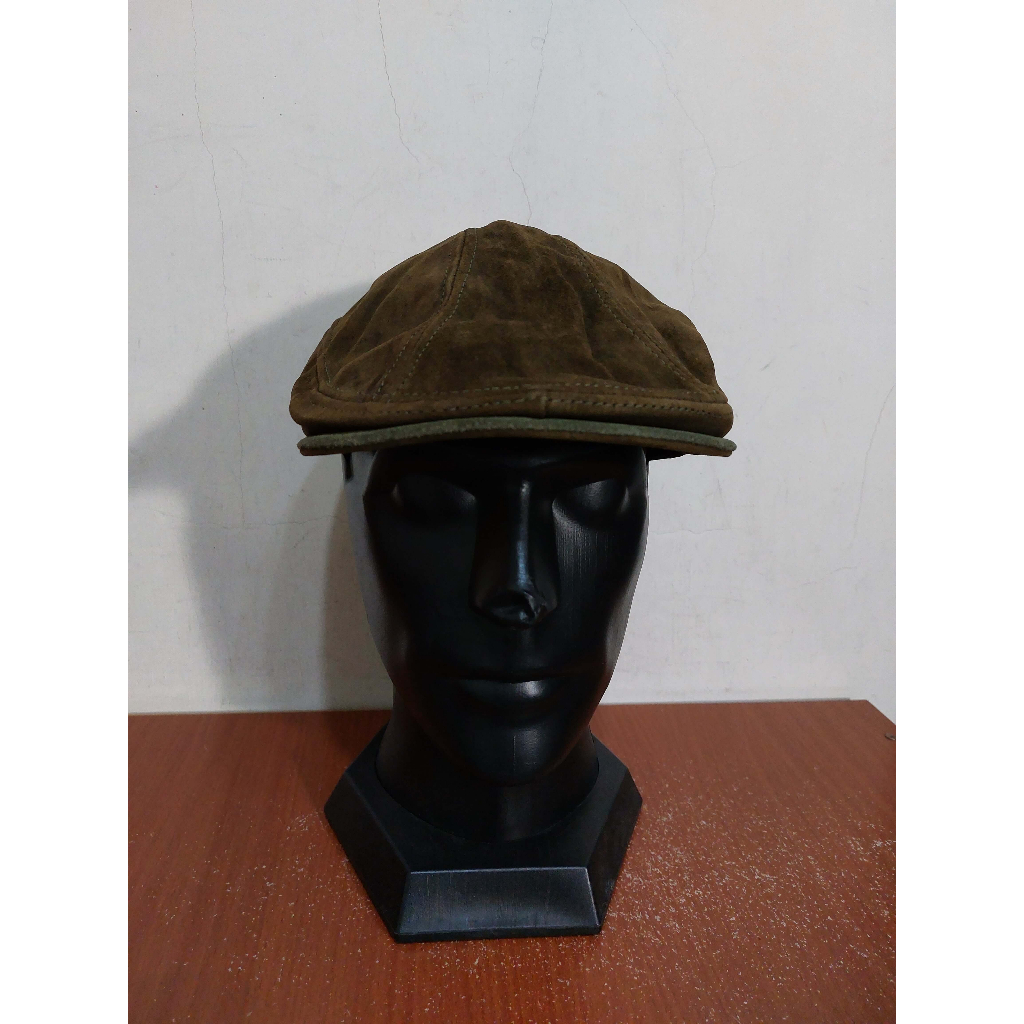 80年代 美國製 UHCMW New York Hat Co. 真皮 古著 狩獵帽 鴨舌帽 | 蝦皮購物