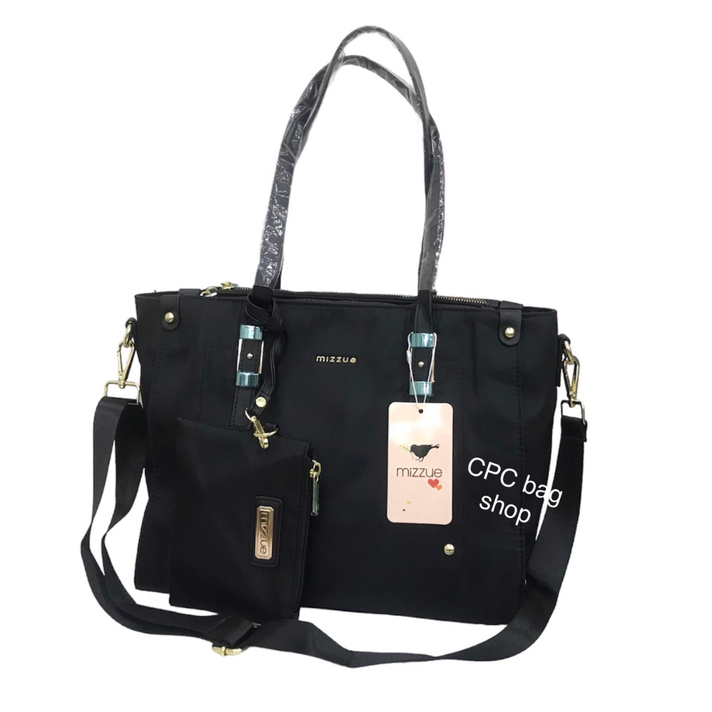 mizzue 質感尼龍 托特包 肩背包 A4可放 女包 女生包包 兩用包 文件包 防水布包包 大容量包包 (現貨) | 蝦皮購物