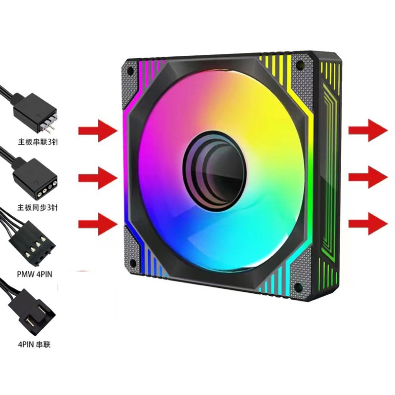 新品聯鏡ARGB 12CM風扇 機殼散熱風扇5V3針ARGB風扇 幻彩靜音 PWM溫控調速 正反向可選 台灣現貨免運 | 蝦皮購物
