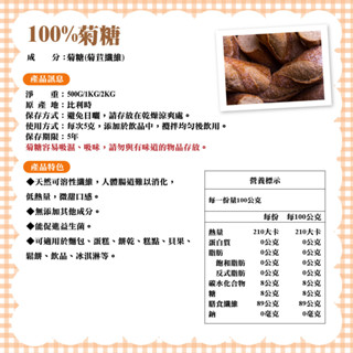 👑PQ Shop👑現貨 比利時 菊糖 菊苣纖維 500G 1KG 2KG 低糖 低熱量 | 蝦皮購物