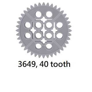 AndyPB 樂高LEGO 淺灰色 齒輪40齒 [3649] Gear 4285634 | 蝦皮購物