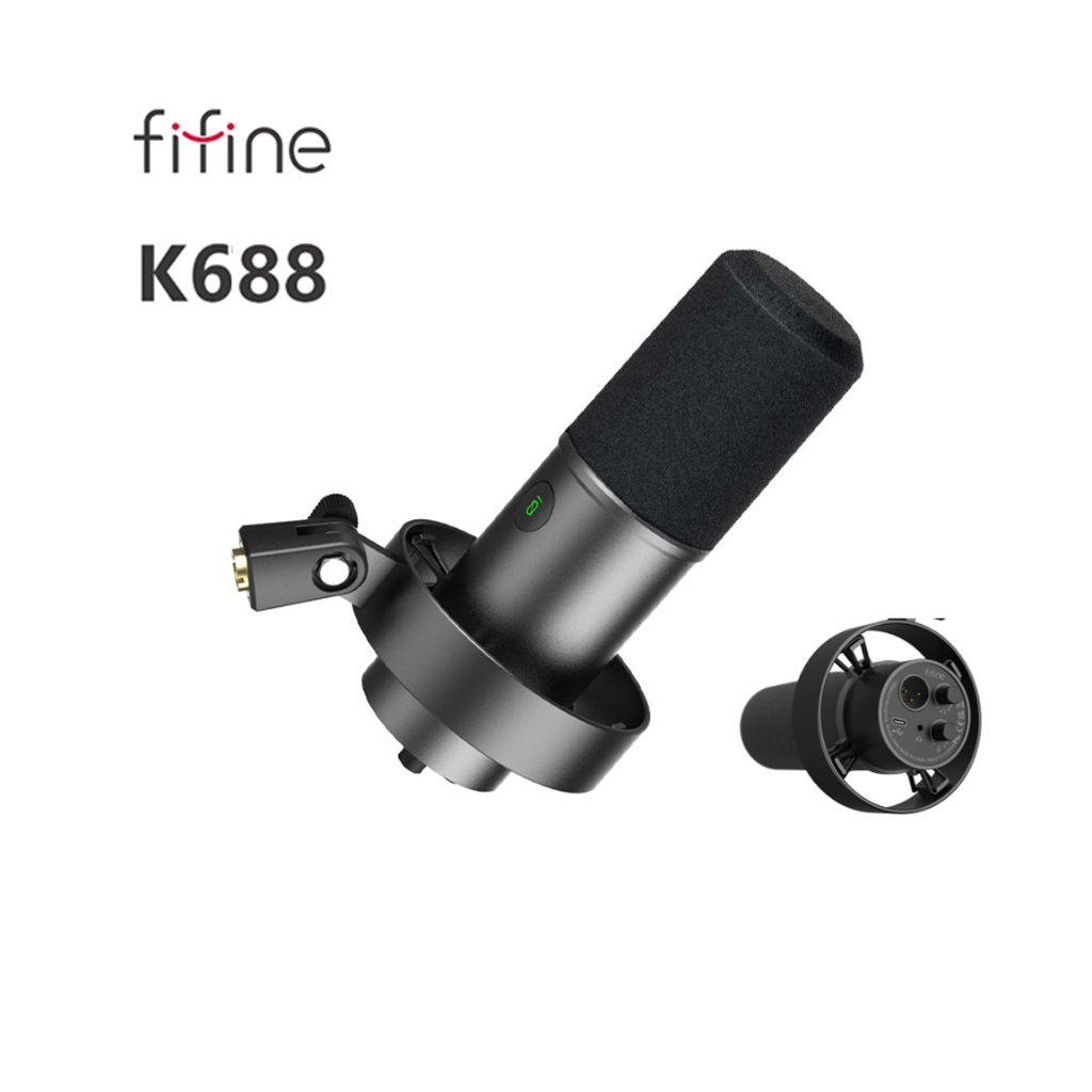FIFINE K688 USB XLR 動圈式 麥克風 電腦用 專業錄音室級 公司貨 勝鋒音響 光華商場 | 蝦皮購物