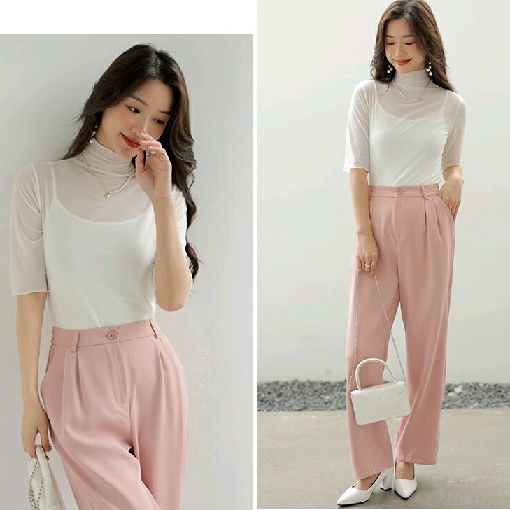 DoReFe | 特價現貨 日本品牌 夏日 涼爽 短袖 透膚木耳邊上衣 打底衣 薄紗T 彈性 高領 | 蝦皮購物