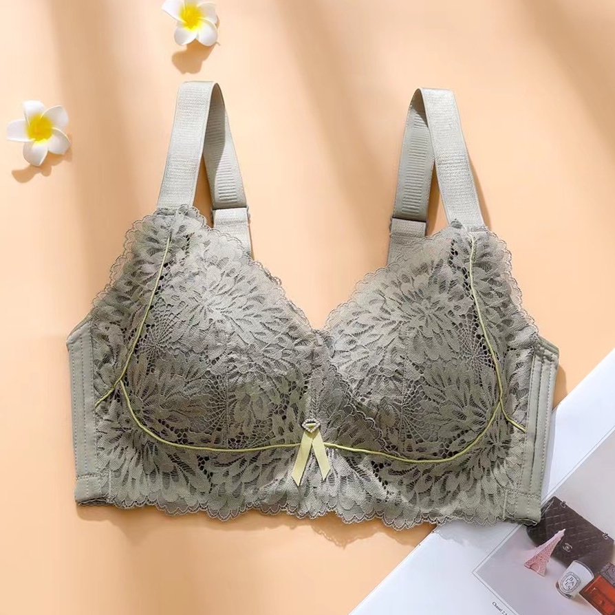 【現貨】蕾絲大尺碼內衣34-46BCD 超薄全罩杯乳膠內衣 無鋼圈收副乳防下垂調整型內衣 聚攏集中美背深V 胖MM大碼 | 蝦皮購物