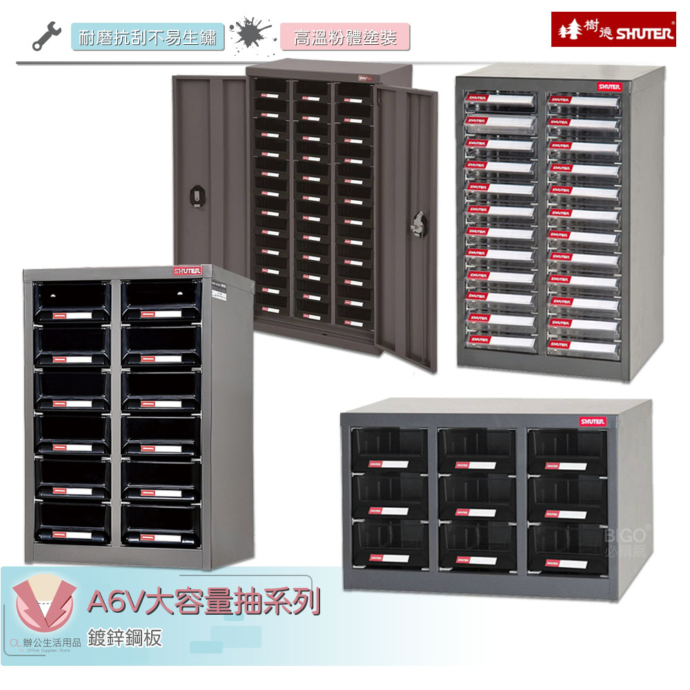 樹德SHUTER A6V大容量抽系列 零件櫃 零物件分類 工作櫃 置物櫃 分類櫃 物料櫃 整理櫃 零件分類櫃 收納櫃 | 蝦皮購物