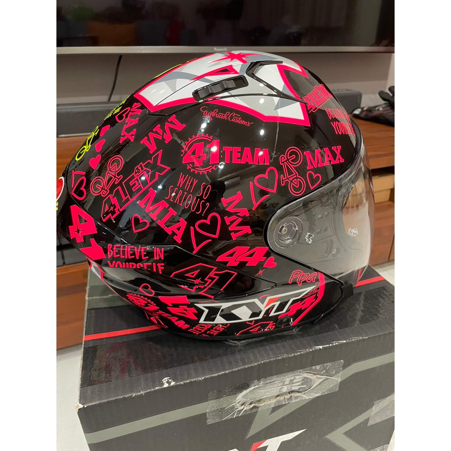 KYT NFJ NF-J #41 現貨 彩繪 3/4罩 安全帽 大E Aleix Espargaro (L size) | 蝦皮購物