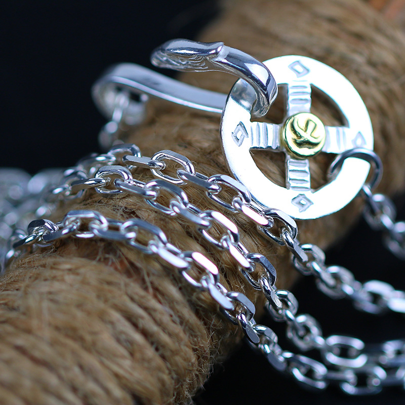 高質拙 手工復刻 高橋吾郎（Goro's）素輪項鍊，925純銀細角鏈，Goro's太角鏈，配以羽毛，銀項鍊 鍊條 | 蝦皮購物