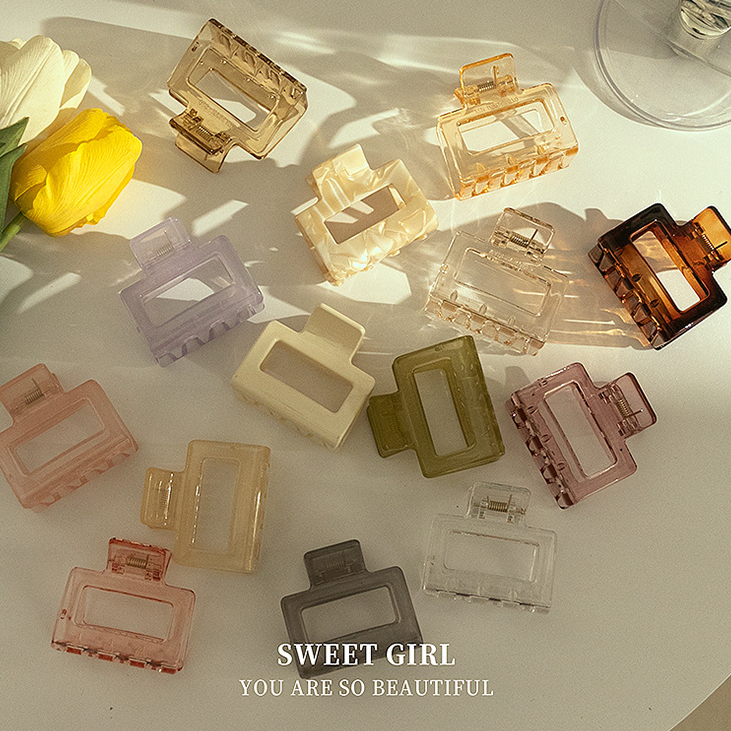 🔥現貨24H秒出🔥方形小髮夾 鯊魚夾 髮夾 ins風 居家髮夾 女生 方形髮夾 交叉髮夾 簡約 時尚 短夾{B | 蝦皮購物