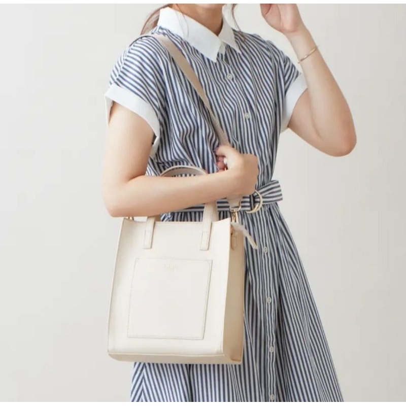 ALTROSE No.9 日本帶回 OLIVE des OLIVE 2 WAY 托特包 皮包 象牙色 | 蝦皮購物