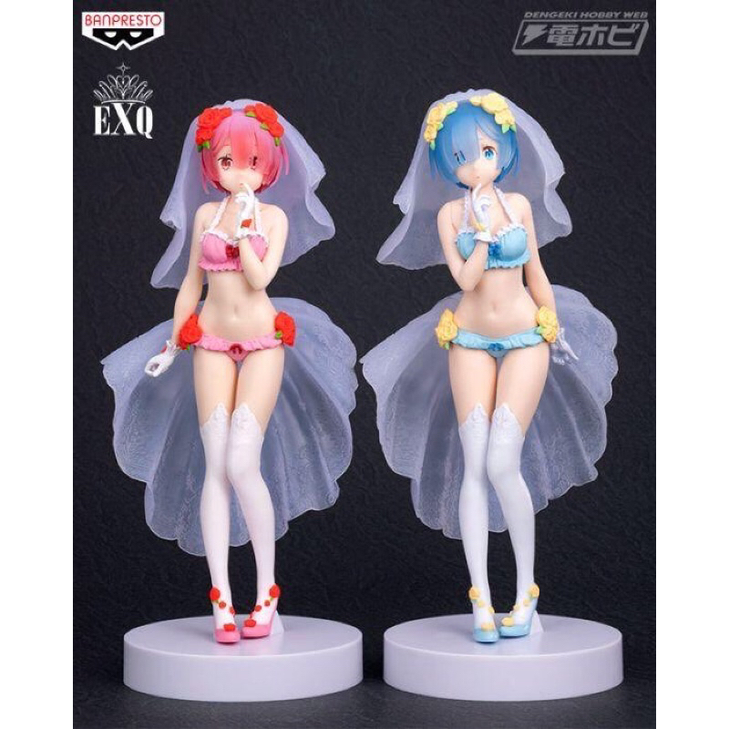 正版 全新 現貨 代理 EXQ Re:從零開始的異世界生活 拉姆 雷姆 婚紗 景品 公仔 | 蝦皮購物