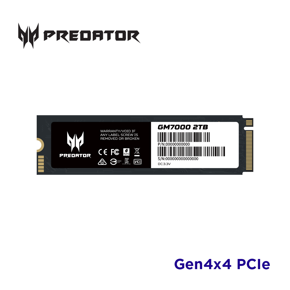 Acer Predator GM7000 M.2 2280 PCIe Gen4x4SSD固態硬碟(附散熱片) | 蝦皮購物