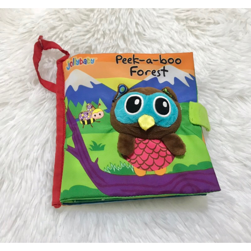 二手微瑕-6m+Peek-a-boo Forest Jollybaby 2016英語互動遊戲布書 可吊掛 | 蝦皮購物