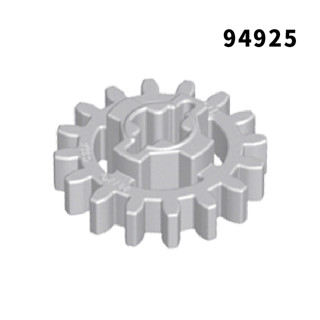 【COOLPON】正版樂高 LEGO 科技 齒輪 16齒 中間十字軸 94925 4640536 淺灰 | 蝦皮購物