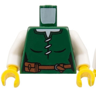 正版 LEGO 特殊23 村民 綠衣白手 修女 城堡 10305 6405994 身體 配件 | 蝦皮購物