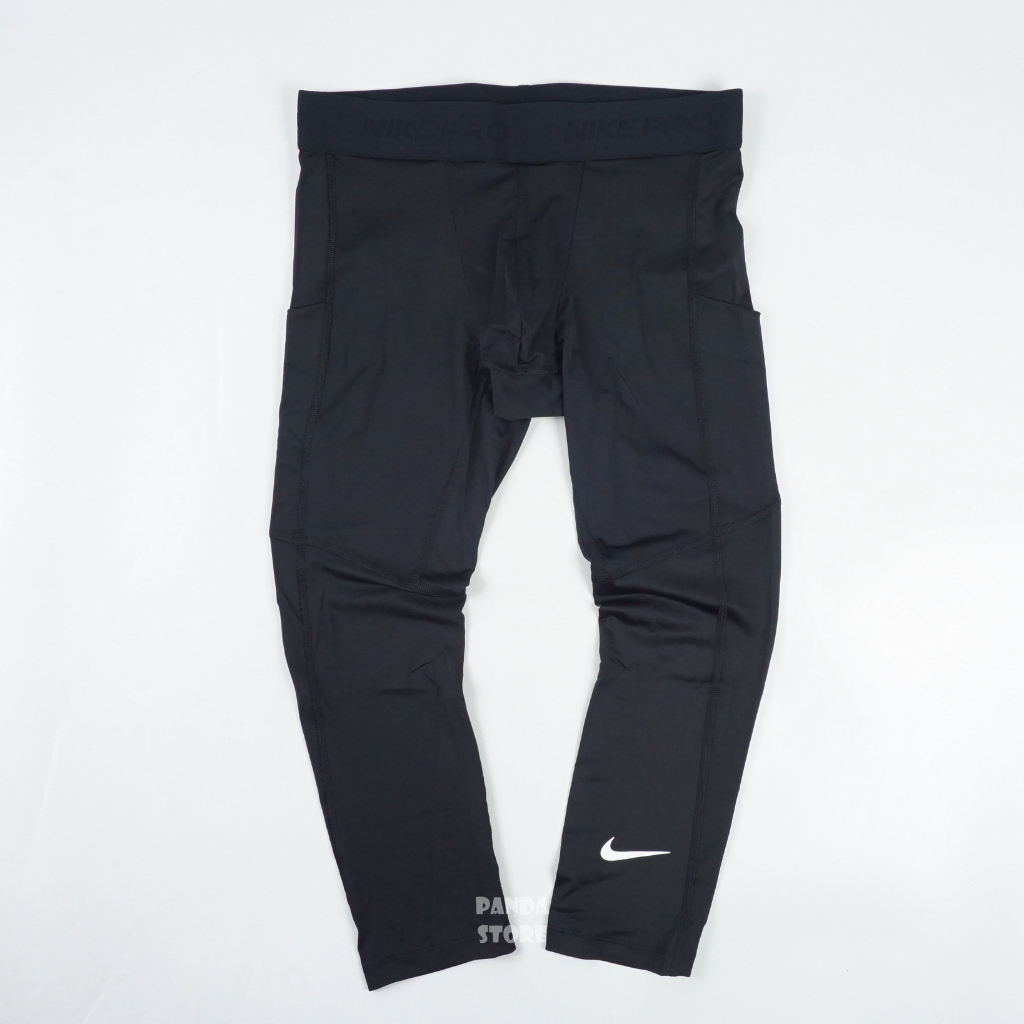 胖達）NIKE PRO DRI-FIT 七分 口袋 緊身褲 束褲 運動 訓練 FB7951-010 黑 100 白 男 | 蝦皮購物