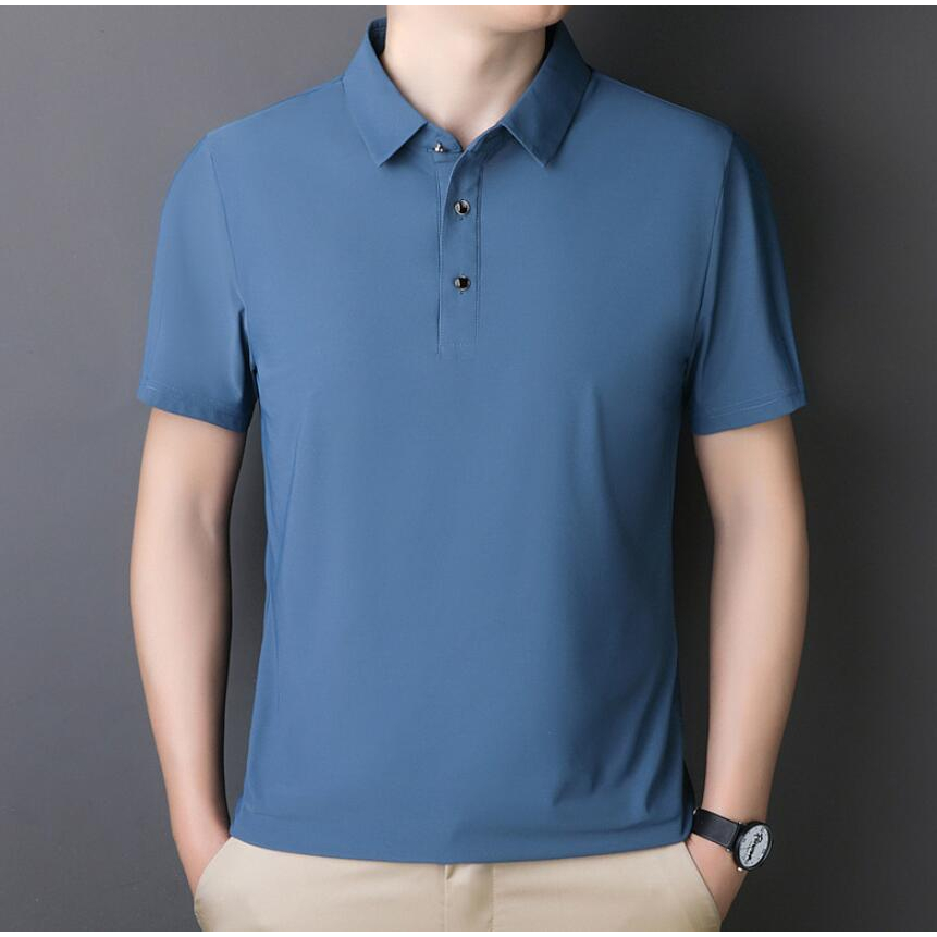 【M-9XL】 polo衫 冰絲短袖 大尺碼 吸濕排汗polo衫 大尺碼T恤 冰絲polo衫 男短袖 涼感休閑翻領半袖t | 蝦皮購物