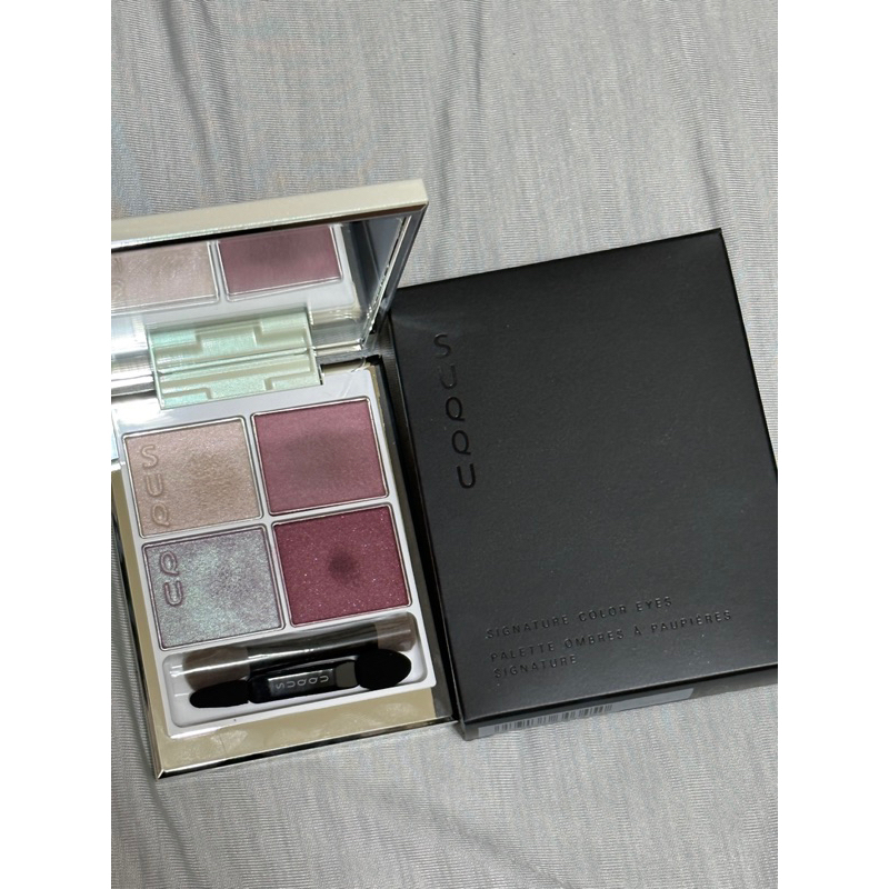 (客訂，二手）SUQQU 眼影盤 2023限定白殼 126 游光 紫色偏光 | 蝦皮購物